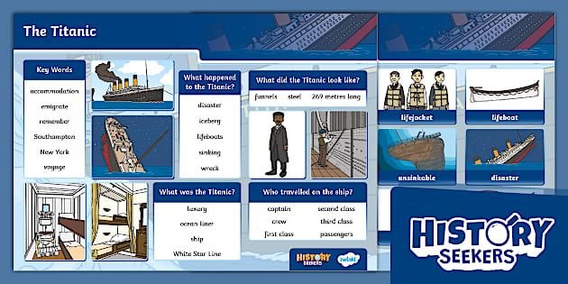 History Seekers: KS1: The Titanic Word Mat