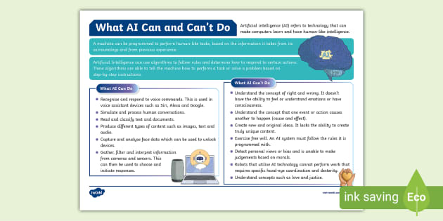 What AI Can and Can’t Do Fact File - Twinkl - KS2 - Twinkl