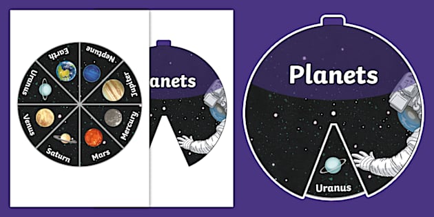 Planets Science Spinner (teacher made) - Twinkl