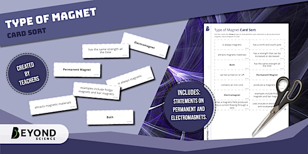 Types of Magnet Card Sort | KS3 Physics | Beyond Science
