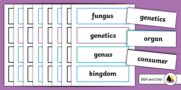 Tier 3 Life Science Vocabulary Word Cards for 3rd-5th Grade