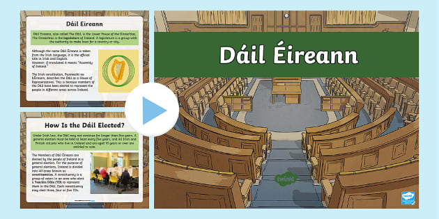 Dáil Eireann Powerpoint (teacher made) - Twinkl