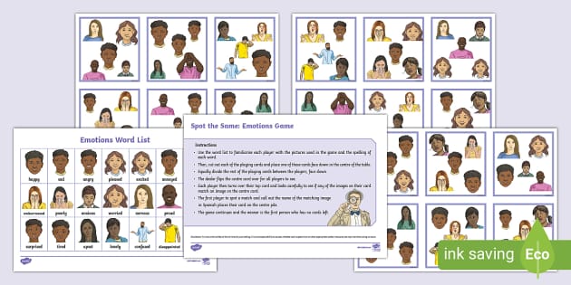 Spot the Same: Emotions Game - KS2 (teacher made) - Twinkl