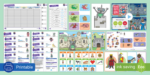 Phonics Level 1 Week 32 Castles Weekly Lesson Pack - Twinkl