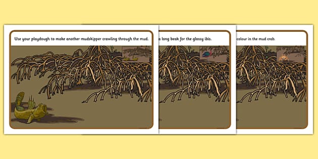 Australian Mangrove Animals Playdough Mats (teacher made)