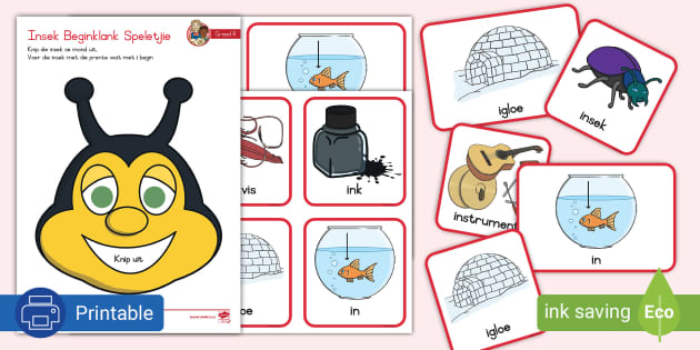Speletjie Voer die Insek I-Klank (teacher made) - Twinkl