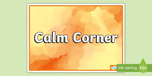 Orange Yellow Watercolour Calm Corner Display Poster