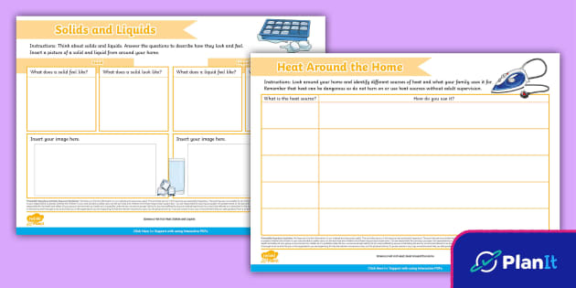 Year 3 Science Hot Hot Heat Home Learning Task Interactive
