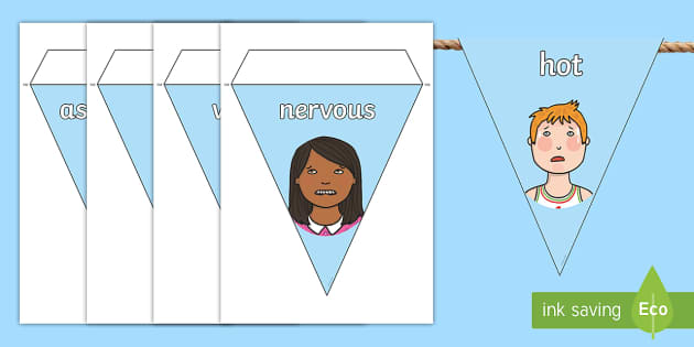 Emotions Display Bunting (teacher made) - Twinkl