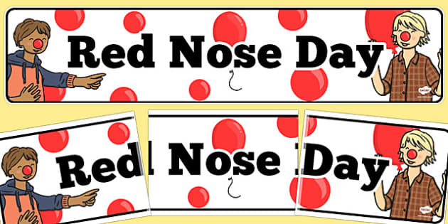 Red Nose Day Display Banner (teacher made) - Twinkl