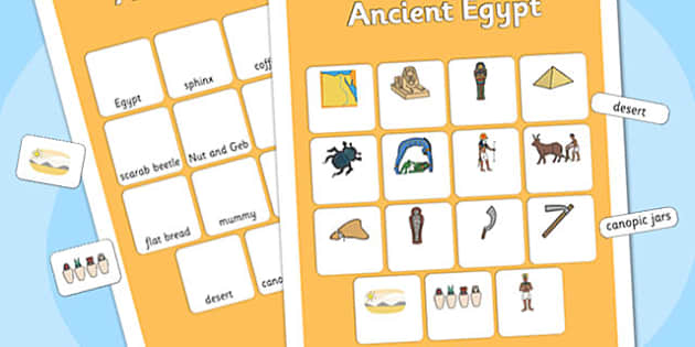 Ancient Egyptian Vocabulary Matching Mat (teacher made)
