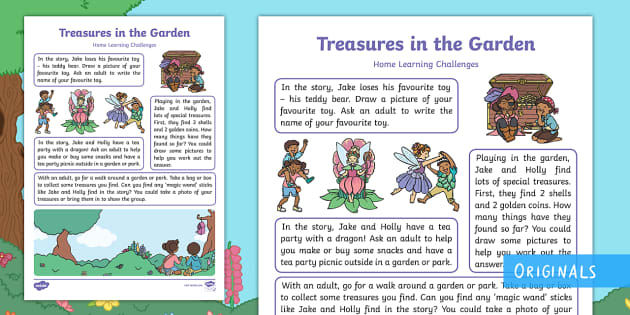 Treasures in the Garden Home Learning Challenges Nursery FS1