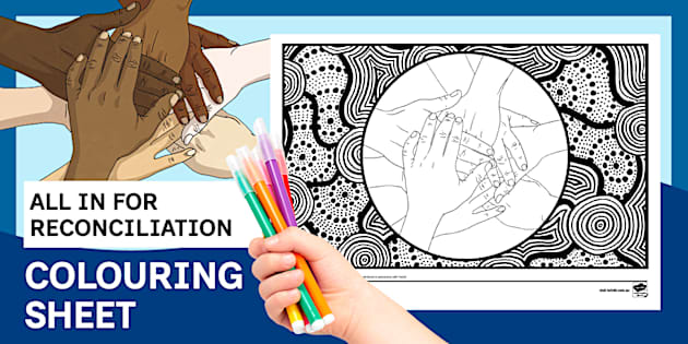 All In For Reconciliation Colouring Sheet