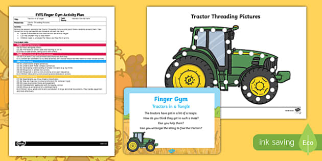Eyfs Tractors In A Tangle Finger Gym Plan And Resource Pack