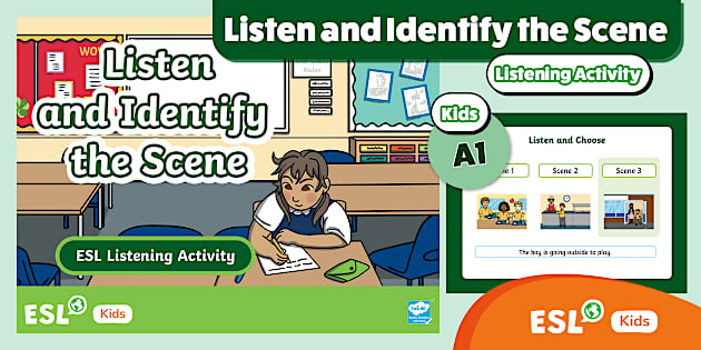 ESL Listen & Identify Scene Activity {Kids}