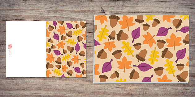 Autumn Pattern Card | Twinkl Party (teacher made) - Twinkl