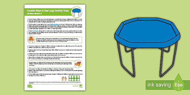 👉 EYFS Creative Ways to Use Large Activity Trays: All About Number 8