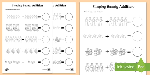 Sleeping Beauty Up To 20 Addition Sheets teacher Made Sleeping Beauty Up To 20 Addition Sheets teacher Made