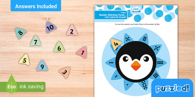 Fun Penguin Number Matching Game - Learn to Count! - Twinkl