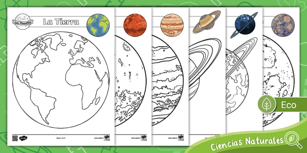 Hojas para Colorear: Los planetas (Teacher-Made) - Twinkl
