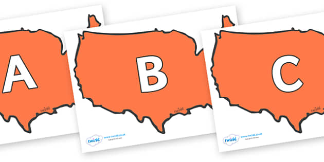 A-Z Alphabet on USA (teacher made) - Twinkl