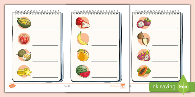 Tropical Fruit Salad Order Form (teacher made) - Twinkl
