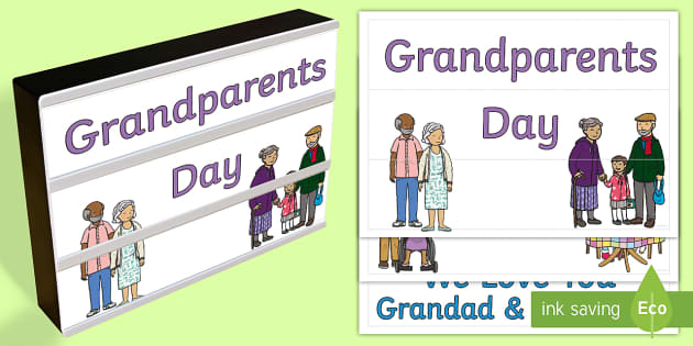 Grandparents Day Light Box Inserts (teacher made) - Twinkl