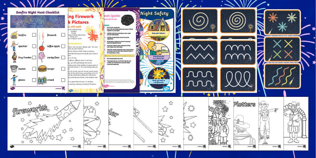 EYFS Bonfire Night (firework) Resource Pack (2-3 years)