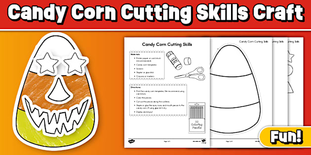 Candy Corn Cutting Skills Craft