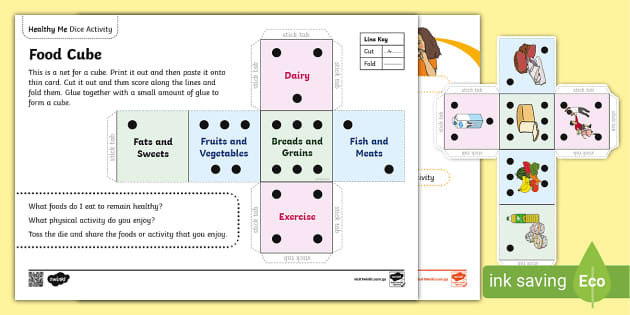 Healthy Me Dice Activity (Teacher-Made)