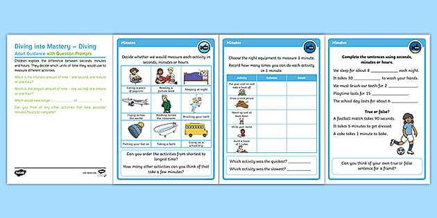 Year 1 Mastery: Writing Time (Minutes) Activity Cards