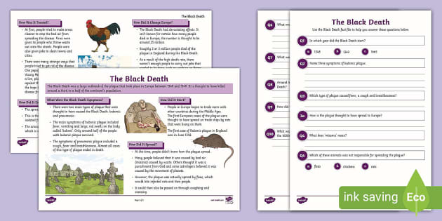The Black Death Fact File and Quiz (teacher made) - Twinkl