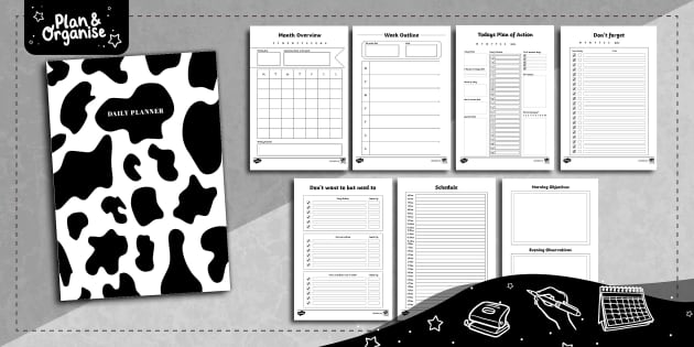 Cow Print | Daily Plan of Action | Twinkl Busy Bees - Twinkl