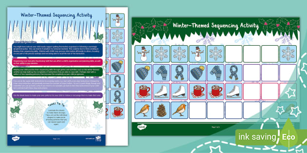 Winter-Themed Sequencing Activity (teacher made) - Twinkl
