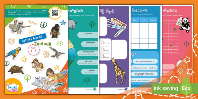 Zoology Activity Booklet 7 to 9 years (teacher made)