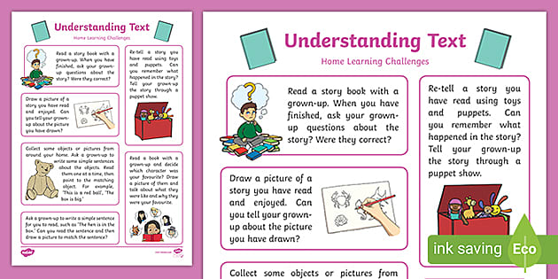 EYFS Literacy: Understand and Talk About Their Reading Home Learning
