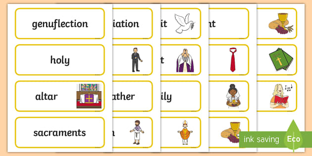 First Holy Communion Word Cards (teacher made) - Twinkl