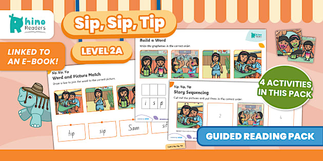 Level 2a Sip, Sip, Tip Guided Reading Pack
