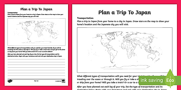 Plan a Trip To Japan Activity (teacher made) - Twinkl