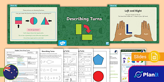 Show a Quarter Turn and a Half Turn in a Number of Situations