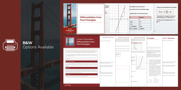 👉 Differentiation from First Principles (teacher made)