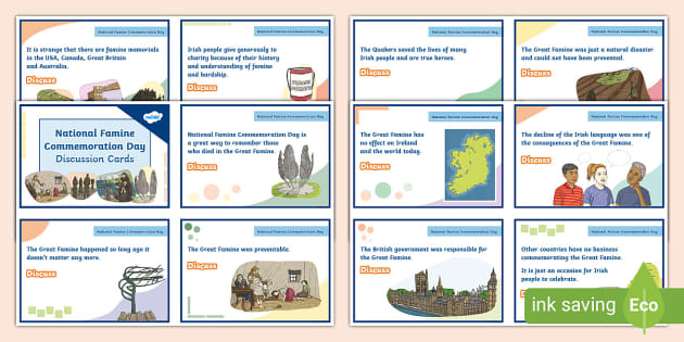 National Famine Commemoration Day Discussion Cards - Twinkl