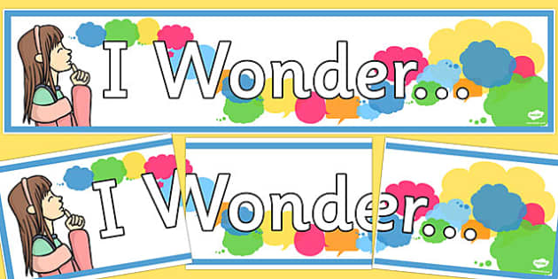 I Wonder Display Banner (teacher made)