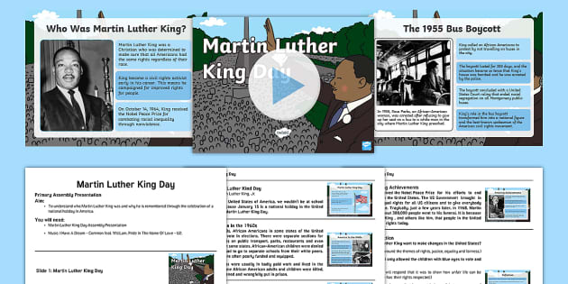 Martin Luther King Jr. Day - KS2 Assembly and Script