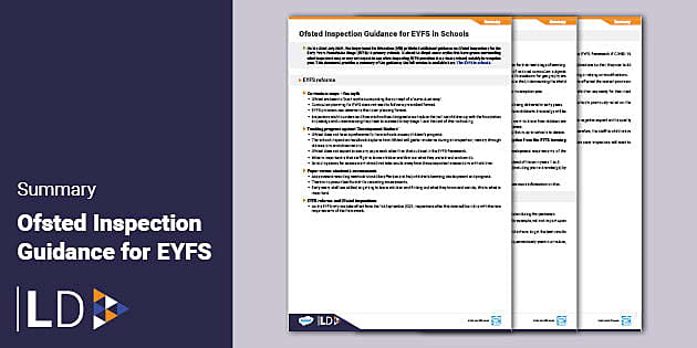 Early Years Ofsted Inspections | Inspection EYFS Schools