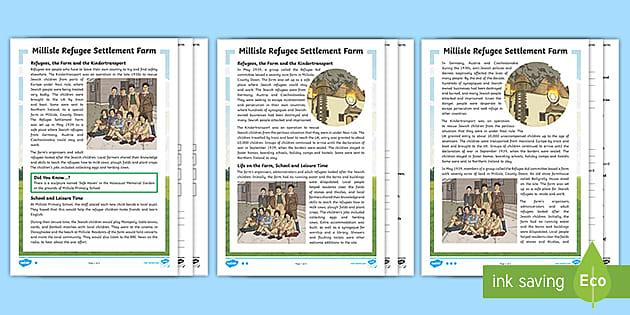 Millisle Refugee Settlement Farm Differentiated Reading Comprehension ...