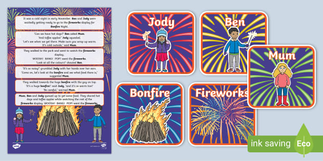 Bonfire Night Listening Story Activity - Twinkl