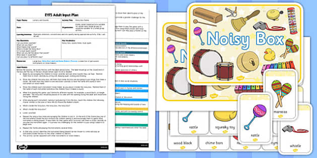 Noisy Box Game Letters And Sounds Eyfs Adult Input Plan And Resource Pack