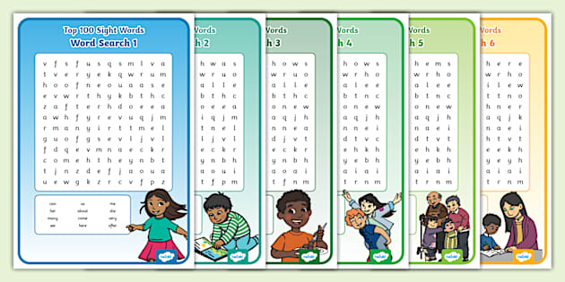 100 Sight Words Printable Word Search Pack | Twinkl