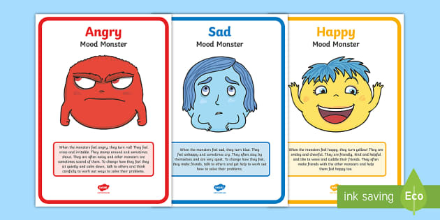 Mood Monsters Poster Set (teacher made) - Twinkl